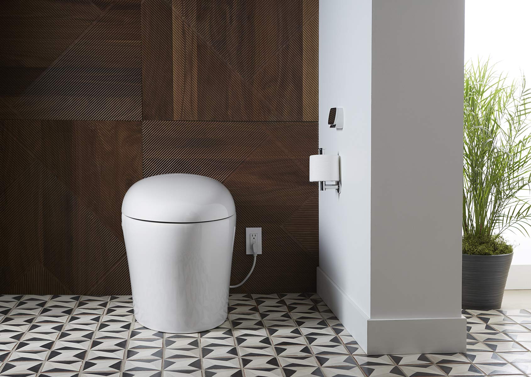 KOHLER 77780-0 Karing Smart Toilet with Auto Open & Close, One-Piece Elongated Intelligent Bidet Toilet with Heated Seat, 1.08 GPF, White