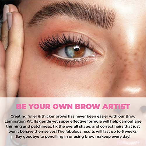 MIYA LASH | Brow Lamination Kit | Professional Eyebrow Lamination with Keratin | DIY Eye Brow Lift Kit | Fuller, Thicker Brows for 6 weeks | Includes Easy to Use Instruction, Treatment Tools & Brushes