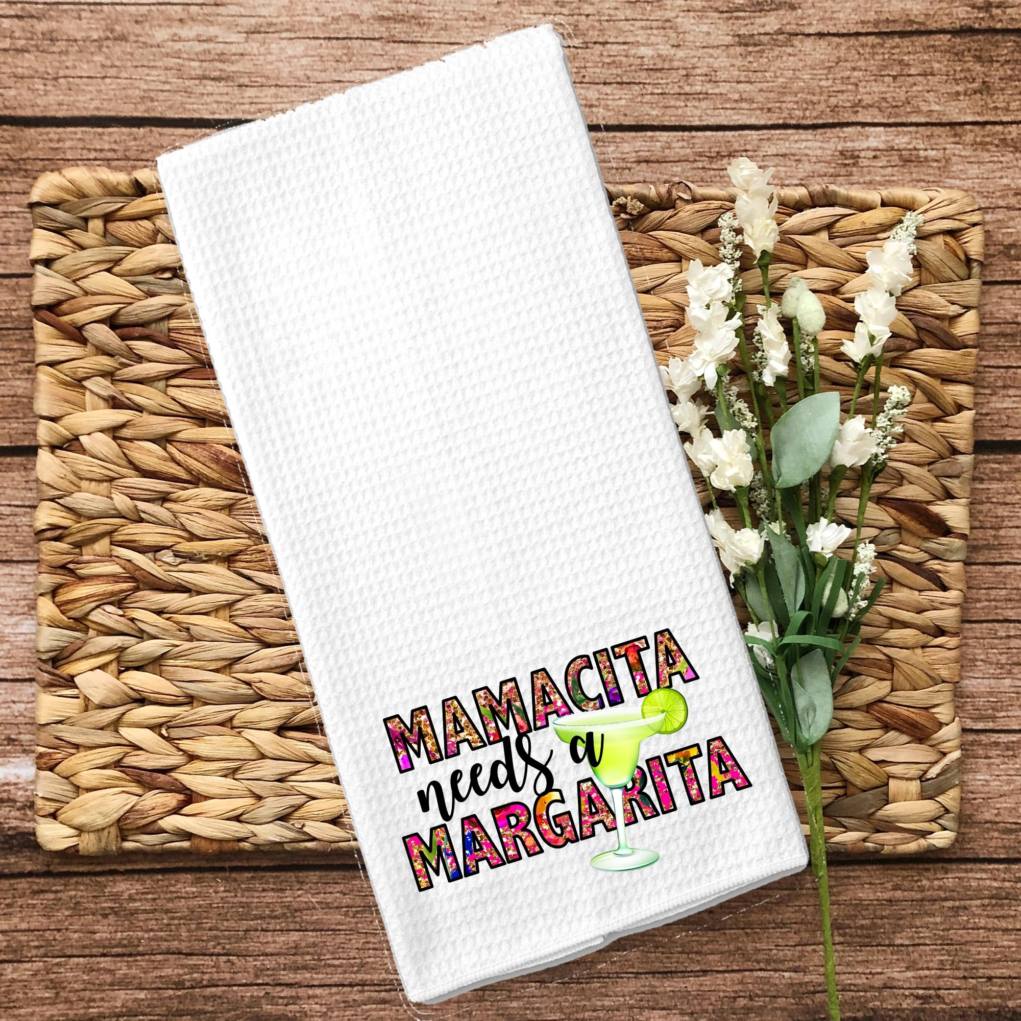 Mamacita Needs a Margarita Kitchen Microfiber Bar Tea Towel