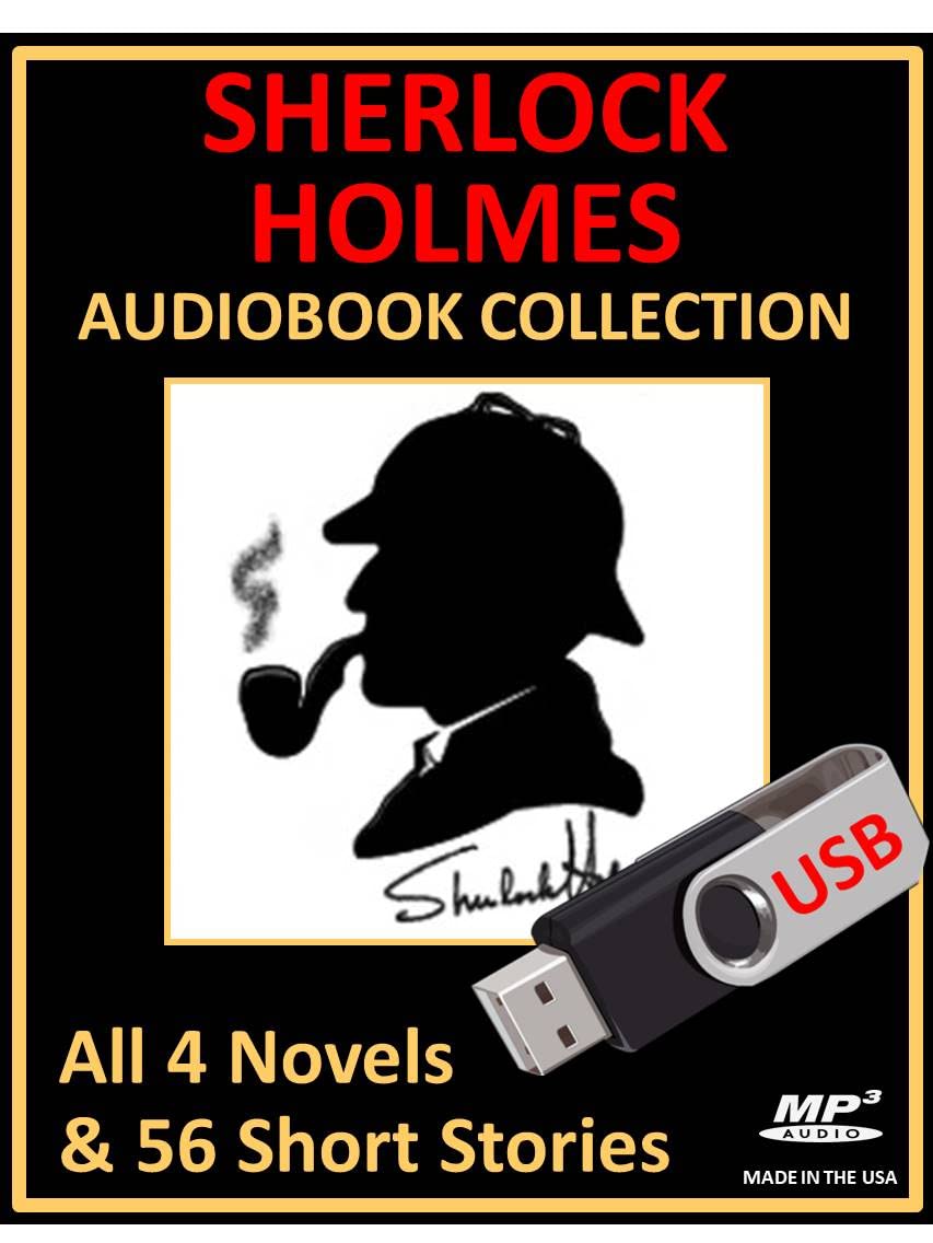 Sherlock Holmes Complete Audiobook Collection in MP3 [USB Thumb Drive]