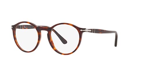 Persol PO3285V Round Prescription Eyewear Frames, Havana/Demo Lens, 48 mm