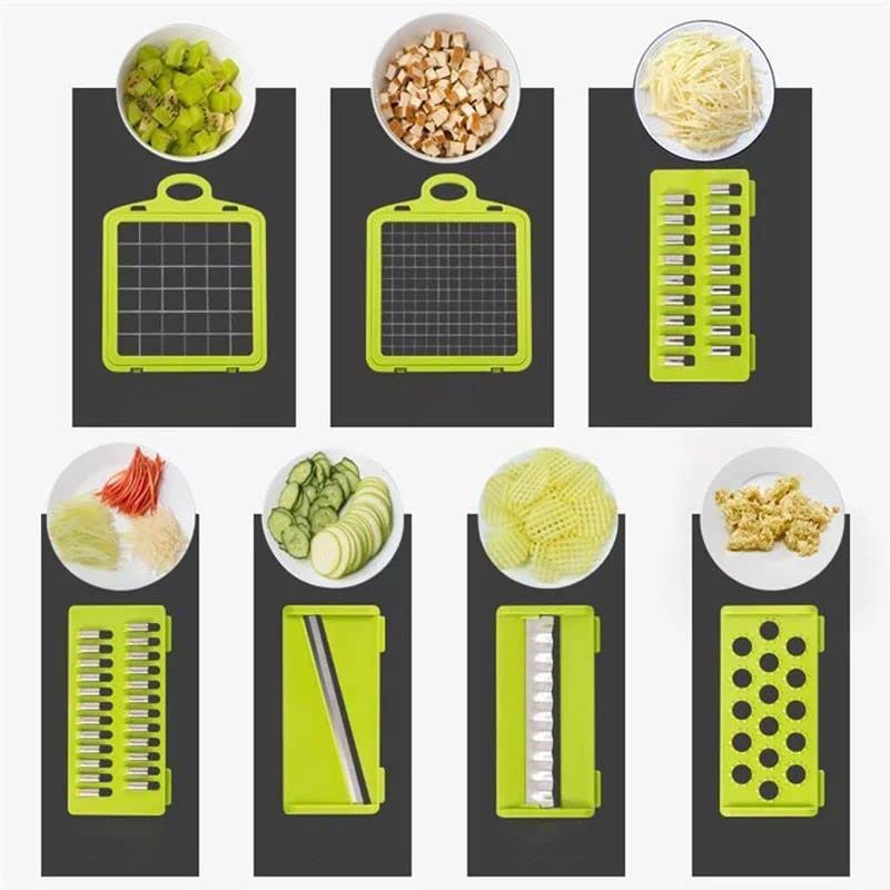 LEKAL Vegetable Chopper, Pro Onion Chopper, Multifunctional Chopper, Kitchen Vegetable Slicer Dicer Cutter,Veggie Chopper With 8 Blades,Carrot and Garlic Chopper With Container