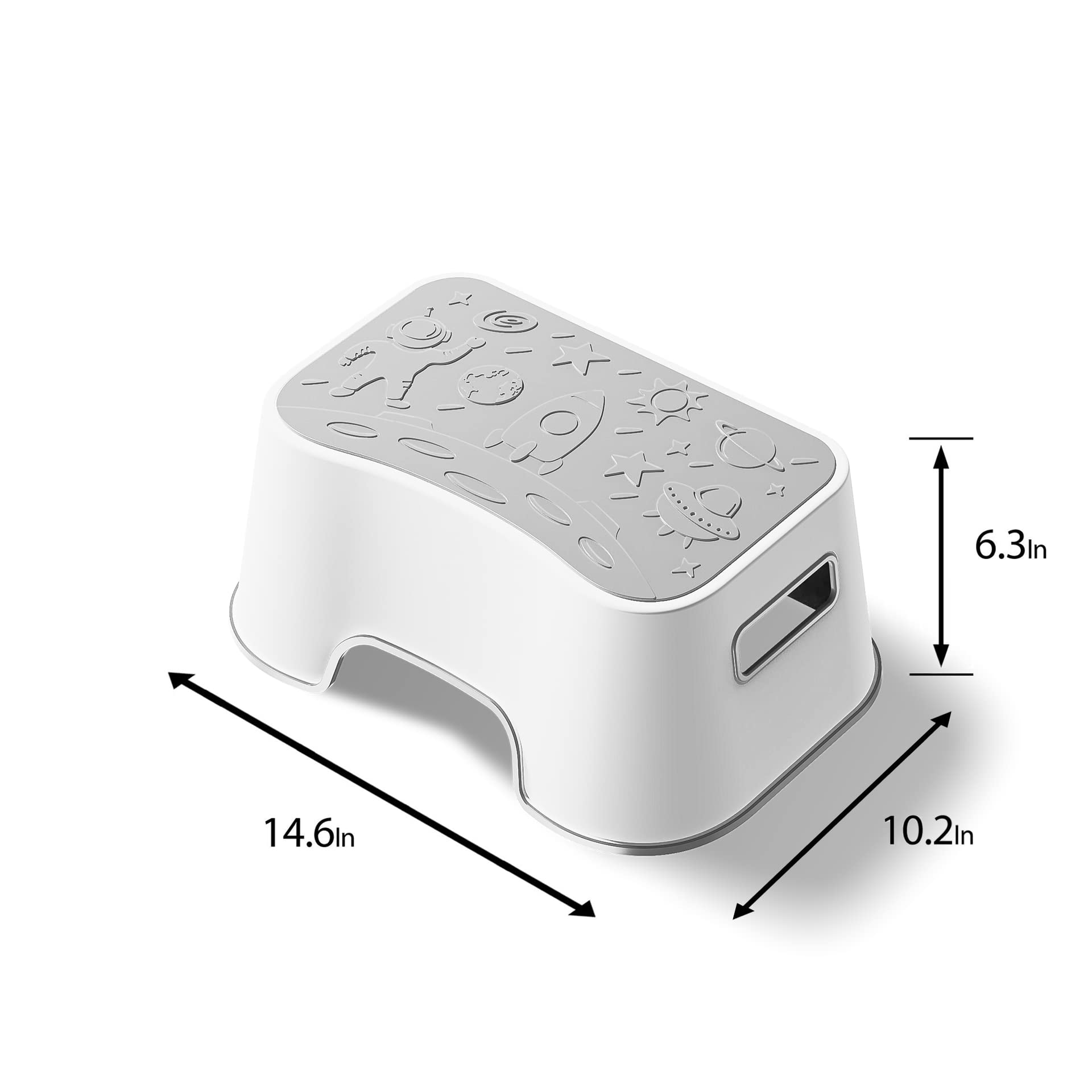 UNCLE WU® 2 Pack Step Stool - Toddler Step Up Stool for Kitchen - Bathroom Safety Bottom as Toilet Stool - Slip-Resistant Surface Step Stool for Kids/Adult (Blue)