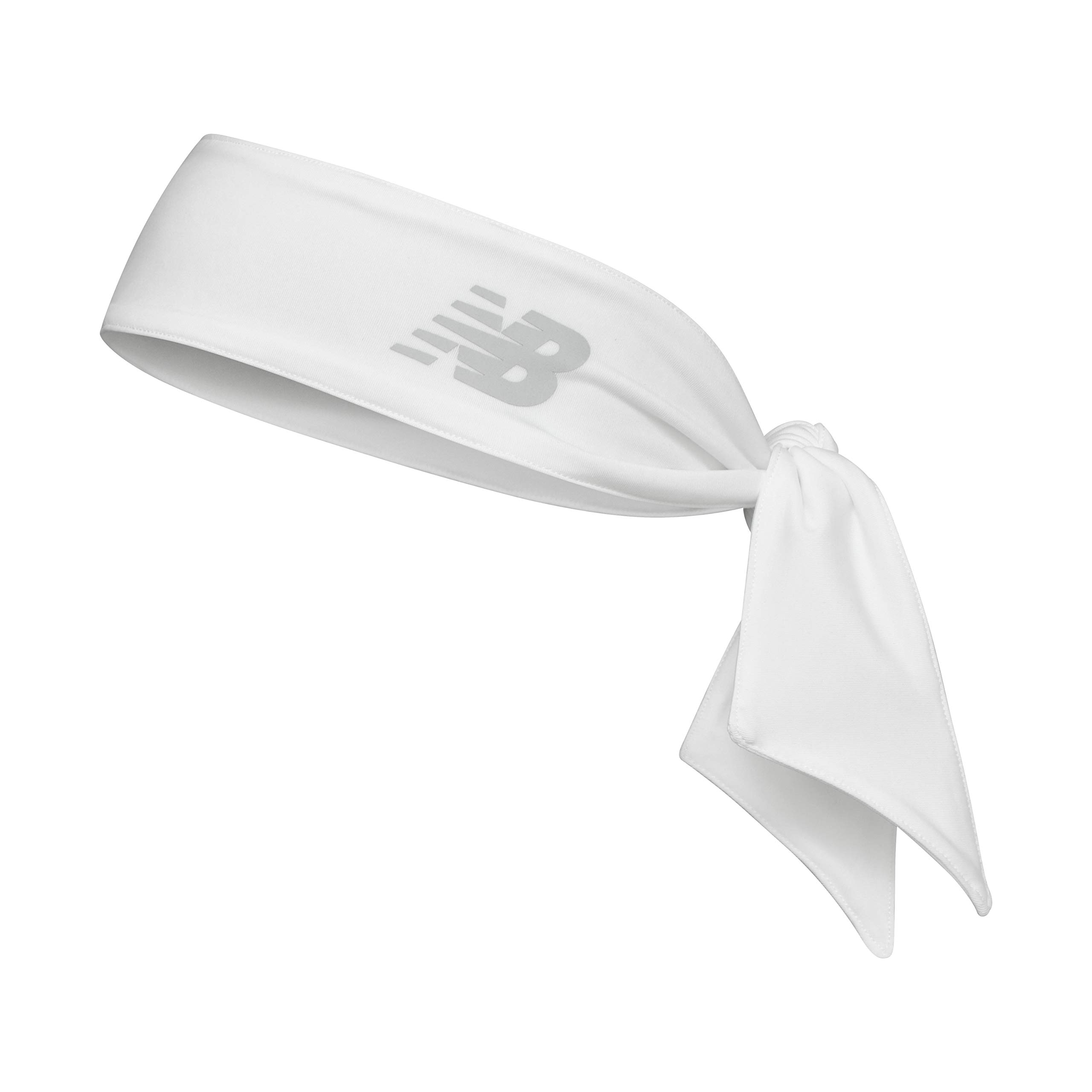 New Balance Unisex Performance Ninja Tieback Sports Headband, White One Size