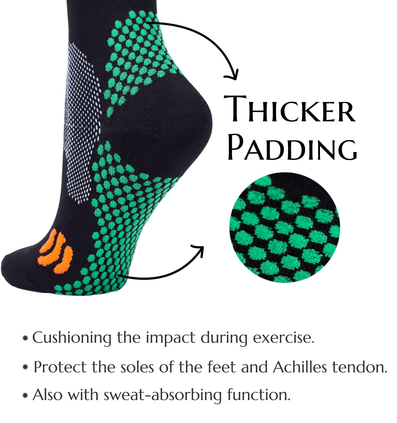Saniripple (3 pairs) Compression Socks for Women and Men 20-30mmHg Knee High Socks - Best Support for Circulation, Athletic, Runner, Nurses 3p3 L/XL