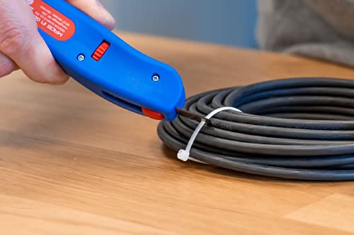 WEICON No. S4-28 - Cable Knife/Retractable Hook Stripping Blade/Adjustable Cutting Depth/Range 5/32-1 7/64 inch (4-28 mm) / 100% Made in Germany