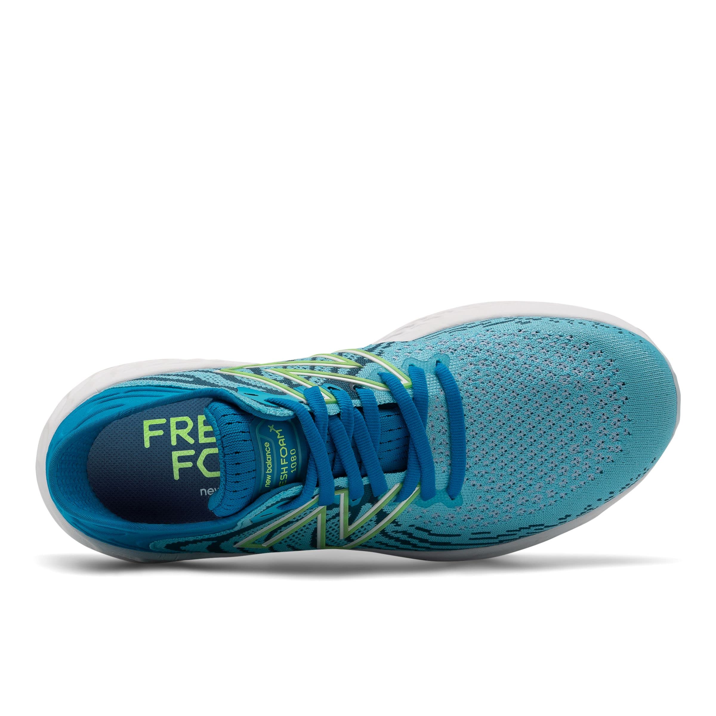 New Balance Women's Fresh Foam 1080 V11 Running Shoe, Light Blue and White, 8