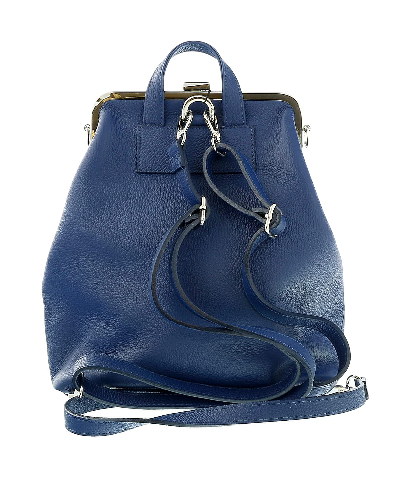 Pierre Cardin Blue Leather Medium Vintage Shoulder Crossbody Bag for womens