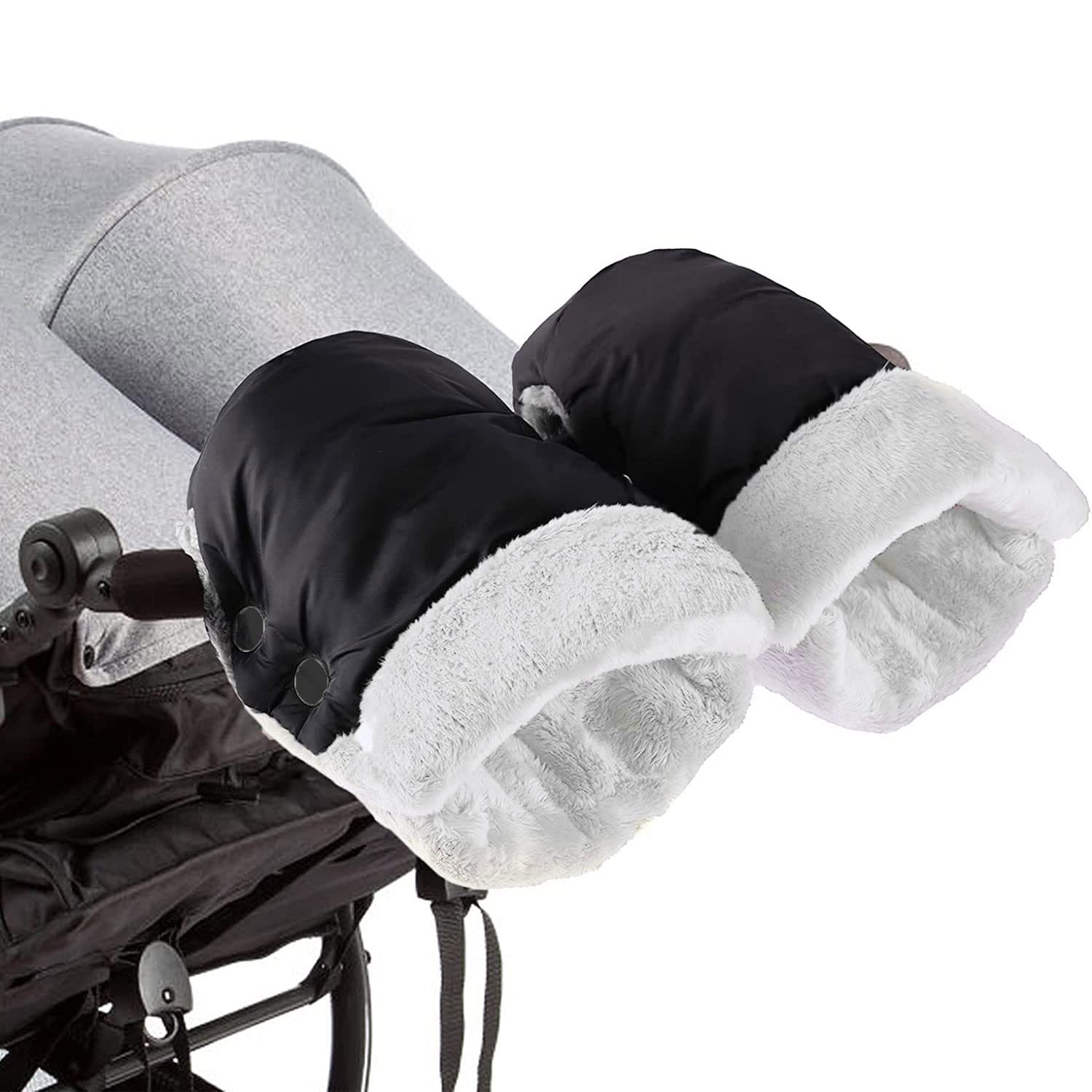 Universal Winter Anti-Freeze Baby Stroller Gloves,Stroller Hand Muff,Extra Thick Warm Waterproof Hand Warmers,Stroller Accessories (One Pair)