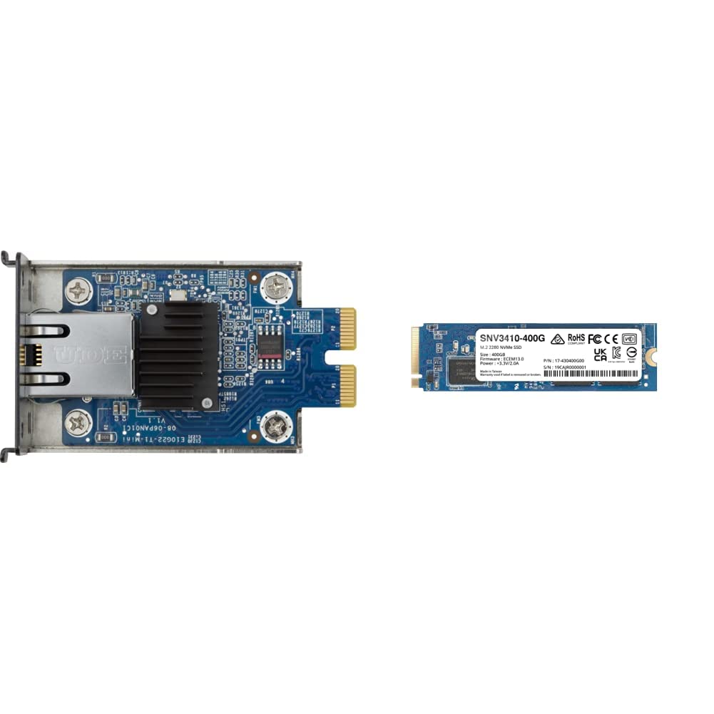 Synology Network Upgrade Module adds 1x 10GbE RJ-45 & M.2 2280 NVMe SSD SNV3410 400GB (SNV3410-400G)