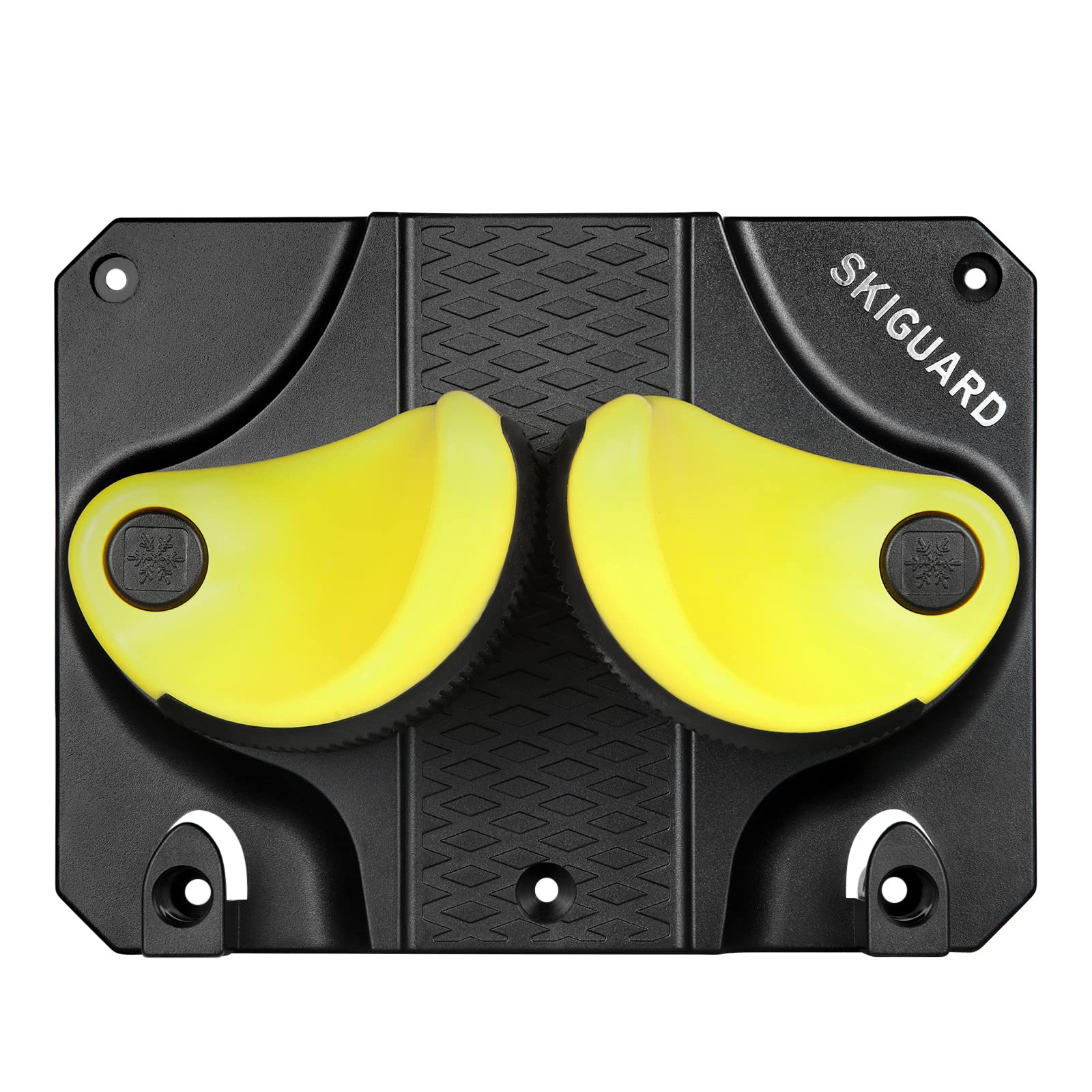 skiguard Ski Wall Storage Rack: 1 Pack Snowboard Wall Mount Ski Rack for Garage Wall, Damage-Free Ski Wall Rack, Garage Storage Rack for Save Your Rocker, Tips, and Tails, Fits any Ski or Snowboard