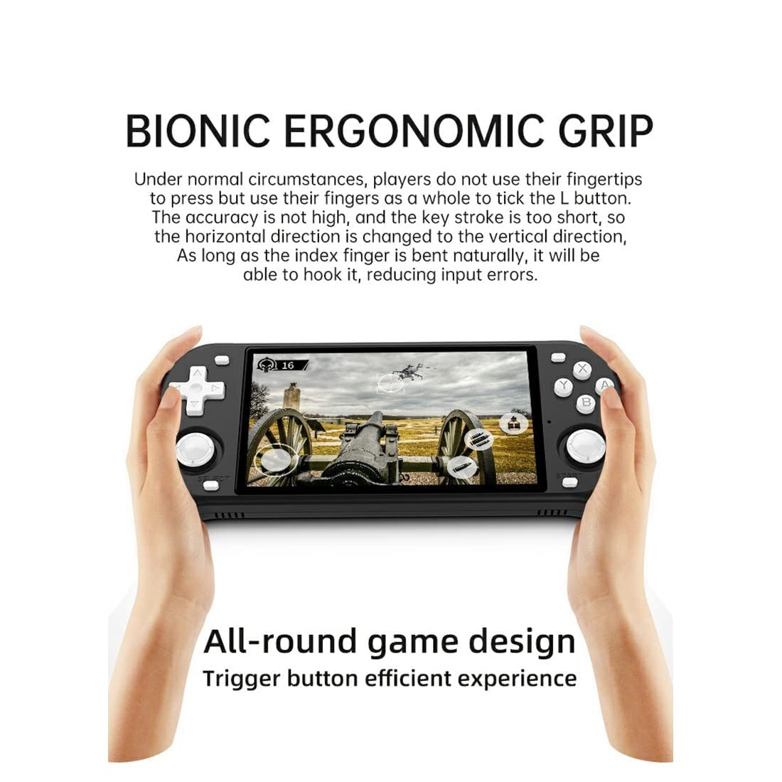 RGB10 MAX 2 Handheld Game Console, 5 Inch IPS Screen Retro Video Game Console with 128G TF Cards &20,000 Games, Built-in 30+ Emulators & 4200mAh Battery