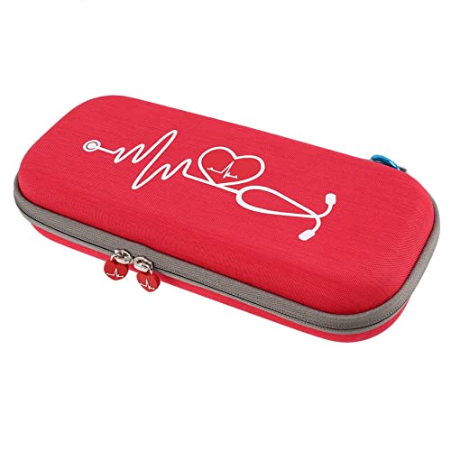 UNNIC Protective Case for Classic III Stethoscope Accessories Portable Bag Carrying Case Pouch(Red)