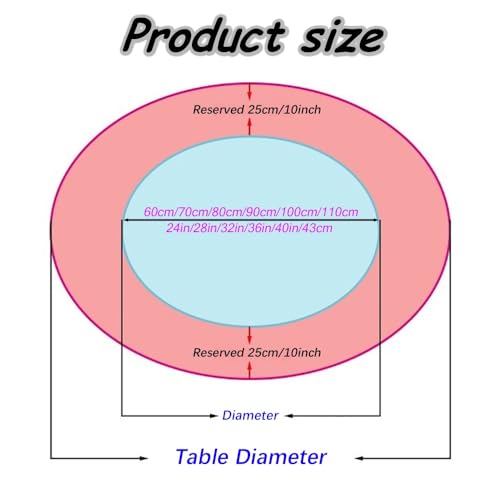 MAGILL Glass Lazy Susan Rotating Tray for Kitchen, Transparent Round Turntable Lazy Susan Dinner Table Centerpiece, Smooth & Silent (Color : Clear, Size : 110cm/43in)
