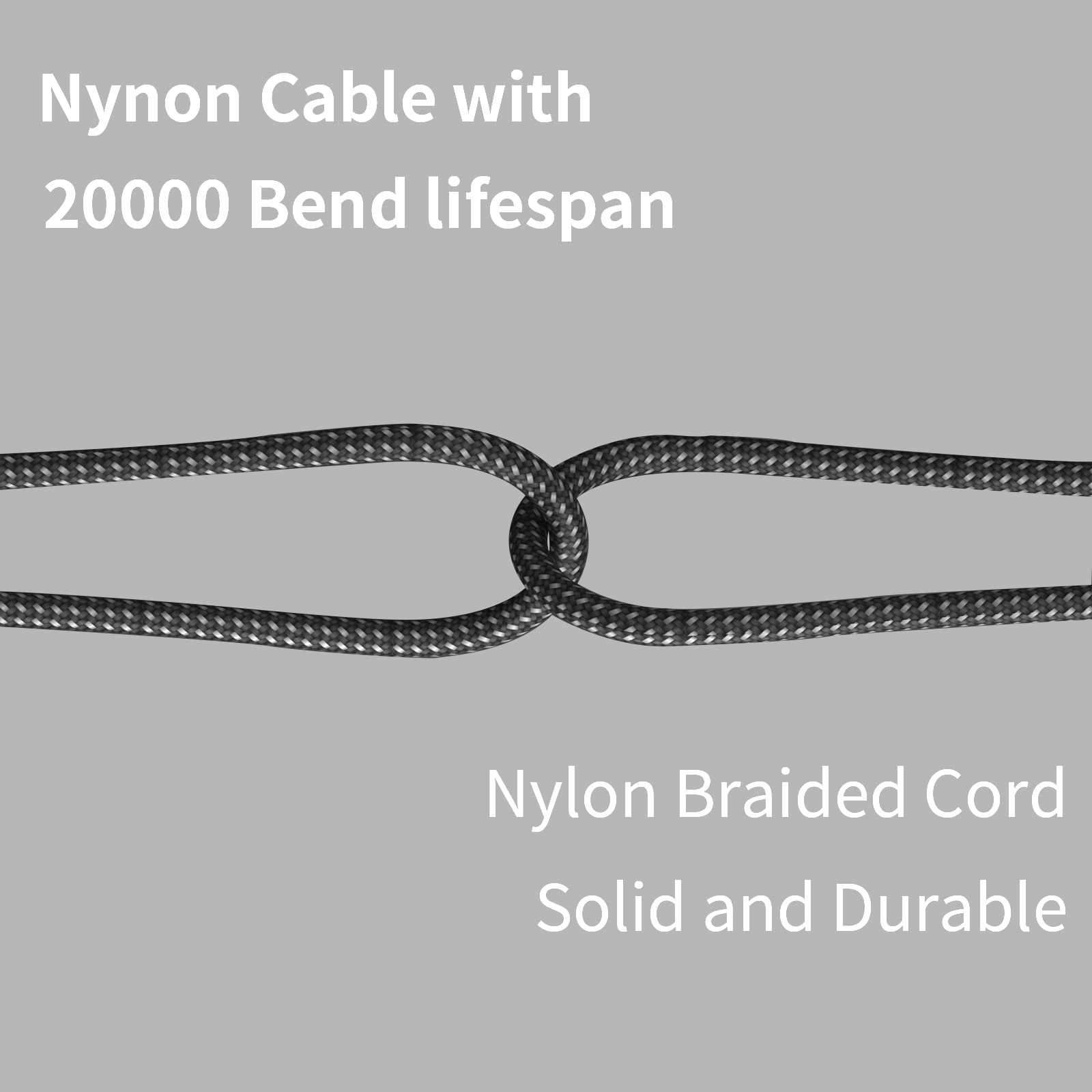 USB C Multi Fast Charging Cable, PD 65W Nylon Braided Cord 4 in 1 5A USB A/C to C/L Fast Sync Charger Adapter Compatible with Laptop/Tablet/Phone (4FT,2 Pack)