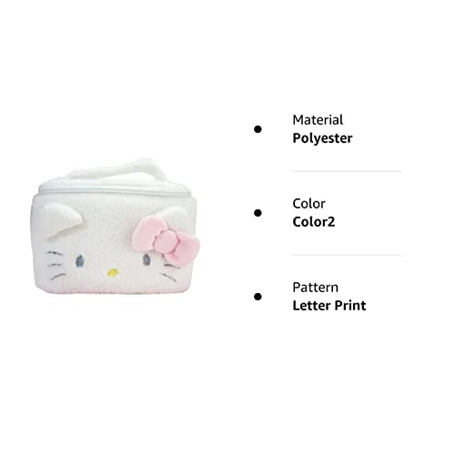 lierde Plush Bag Cosmetic Storage Bag Purse Storage Bag Packaging Christmas Decorations (Pink White)