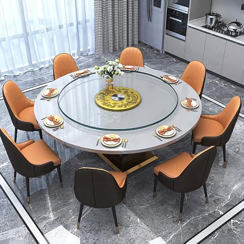LWQFHI Round Tempered Glass Lazy Susan Rotating Lazy Susan Turntable for Kitchen Dining Table Large Round Table Lazy Susan Lazy Susan Tray 50cm A