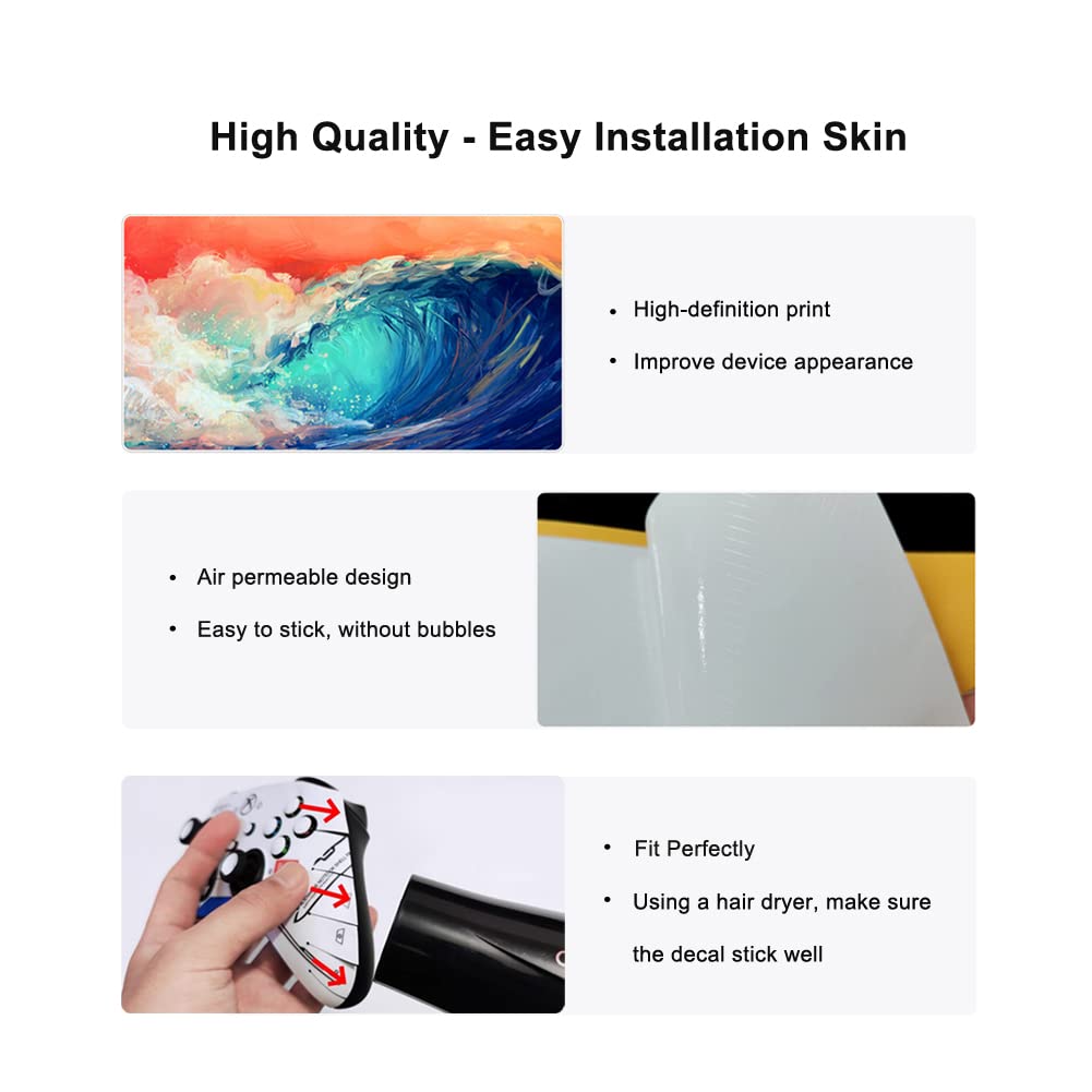 Skin Sticker for Xbox Series X Console and Controller - Protective Wrap Full Cover Vinyl Decal Compatible with Xbox Series X - USA Flag (Version Ⅱ)