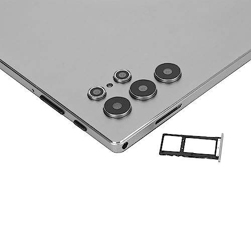 MAVIS LAVEN WiFi Computer Tablet, 8 Core MT6753 CPU 8MP 24MP Dual Camera Tablet 100-240V US Plug 128GB ROM Dual Speakers for Office (Silver Gray)
