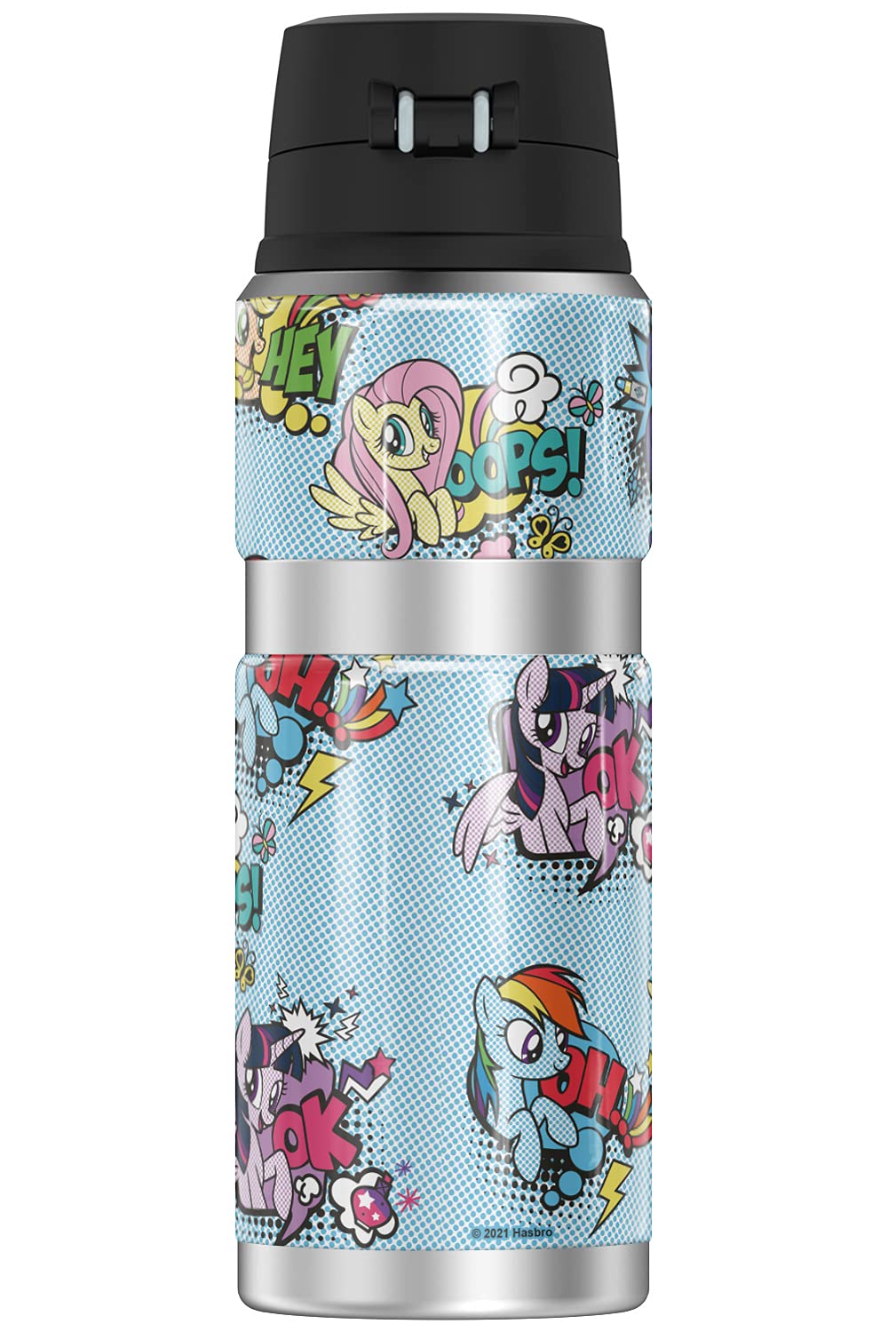 My Little Pony Tv Pony Comic THERMOS STAINLESS KING Stainless Steel Drink Bottle, Vacuum insulated & Double Wall, 24oz