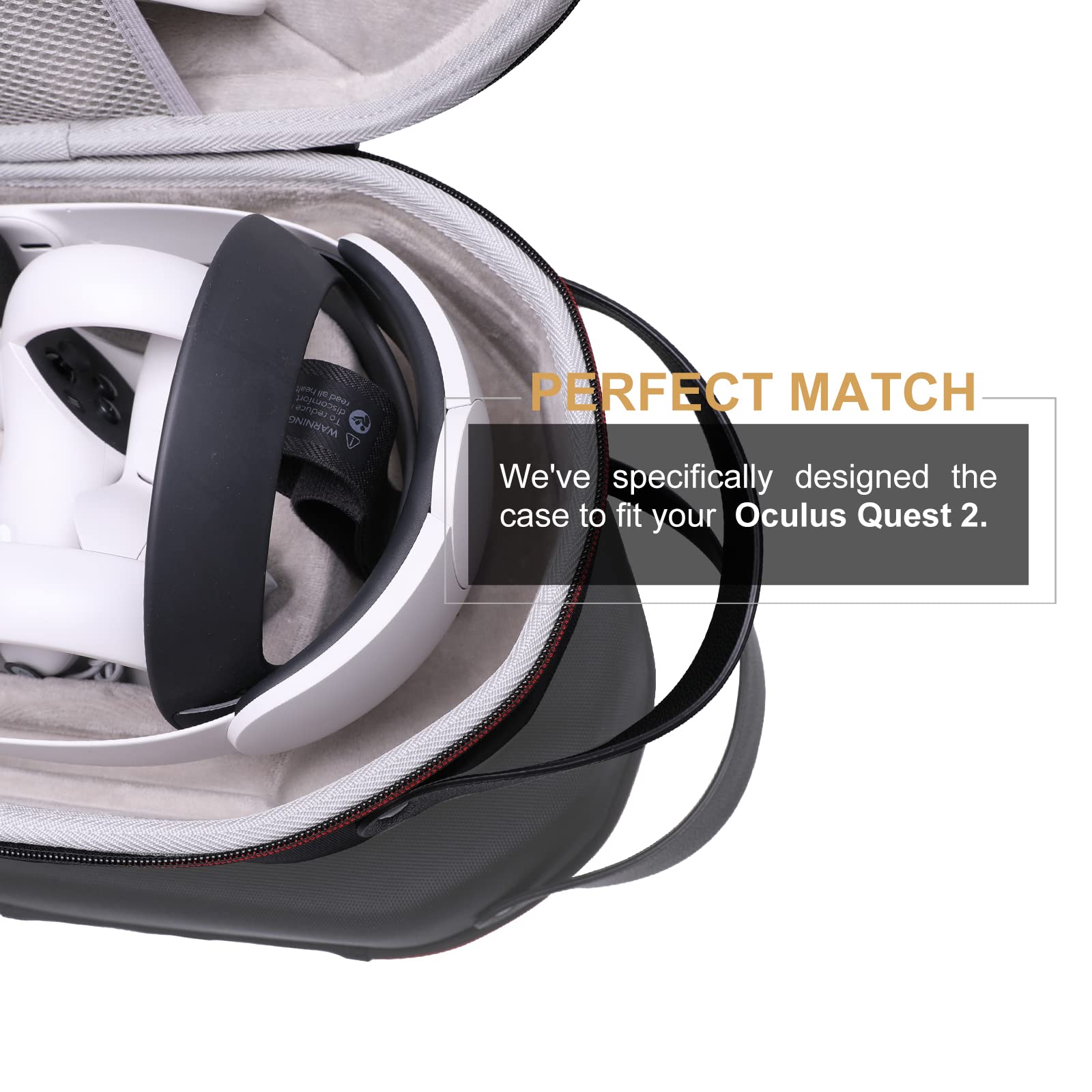LTGEM Carrying Case Compatible with Meta/Oculus Quest 2,Touch Controllers or other Accessories for Travel and Home Storage ,Black