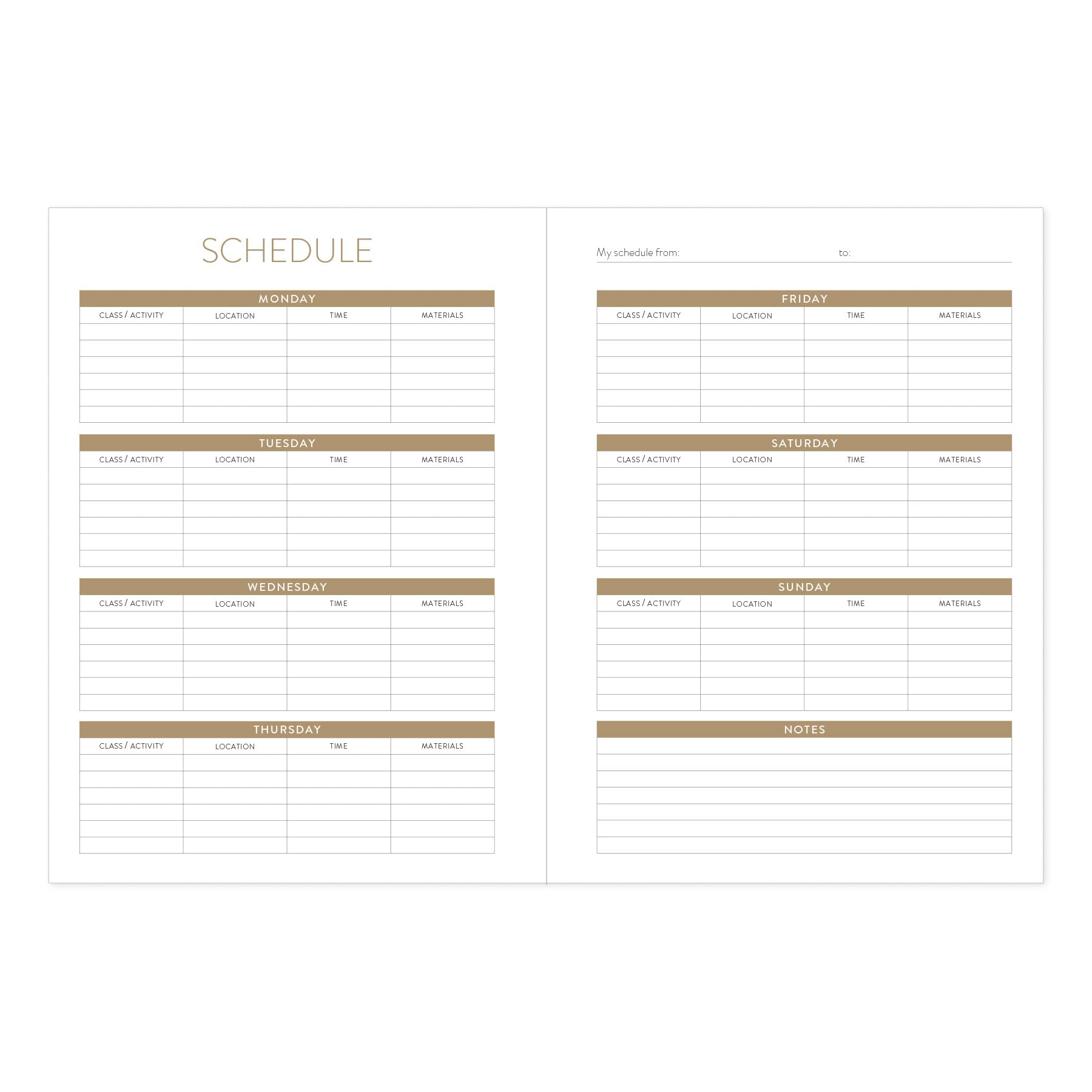 Legacy Moon Faces Tan 8 x 6 Paper 2023-2024 Seedlings Soft Cover On The Go Planner