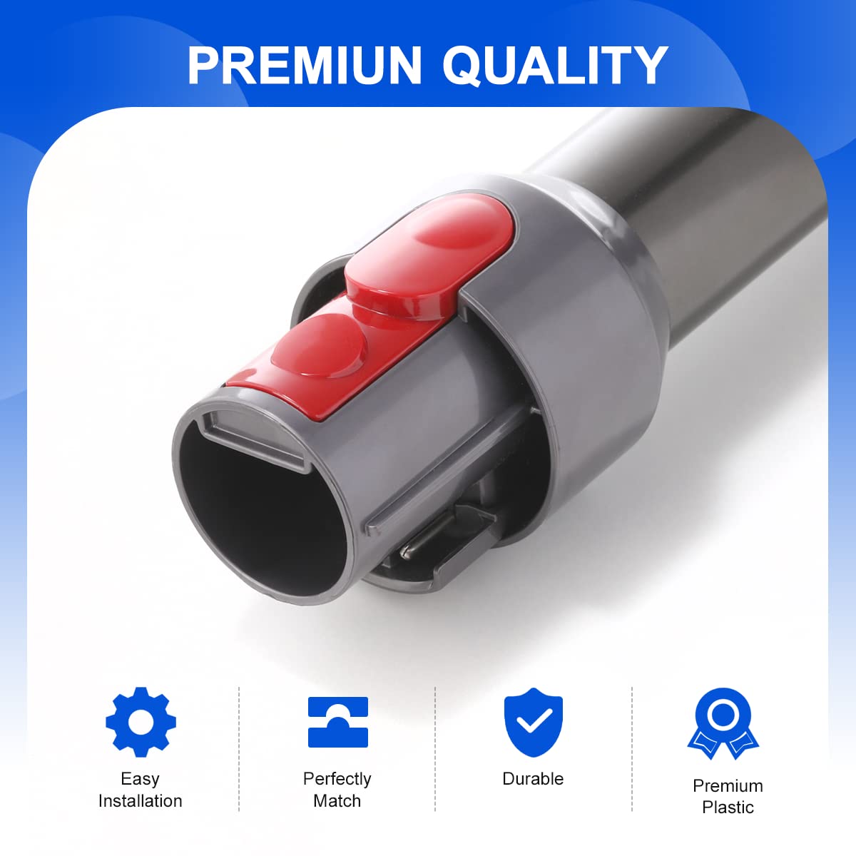 LANMU Replacement Button Clip Latch Tab Compatible with Dyson V15 V11 V10 V8 V7 Vacuum Cleaner Brush Head Electric Drive Parts, Extension Wand Tube Illumination Tool Switch Button with Spring