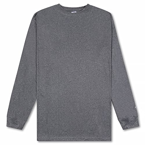 Russell Athletic Big and Tall Long Sleeve Dry Fit Shirts – 2 Pack Workout Shirts Black/Dark Grey