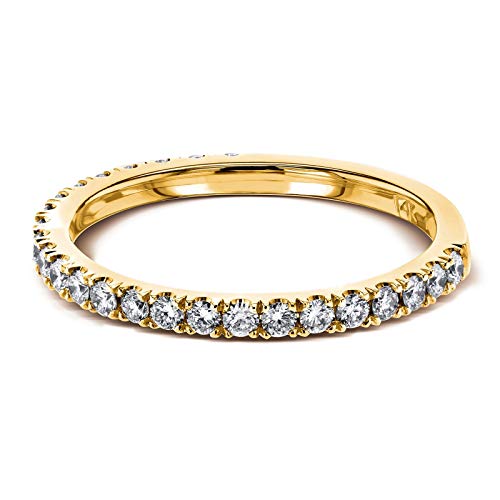 Kobelli Diamond Semi Eternity 3/8 Carat TW Gold Band - rose-gold / 8.5