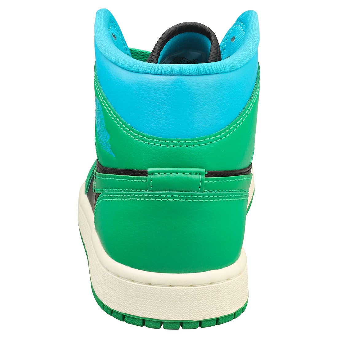 Nike Air Jordan 1 Mid Womens Black/Lucky Green-Aquatone Size 9