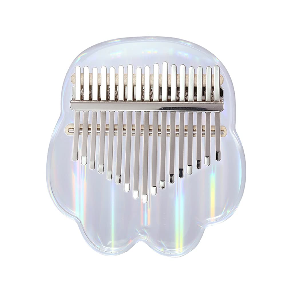 SDGH Acrylic 17 Key Transparent Thumb Piano with Tuner Hammer Finger Keyboard Musical Instrument