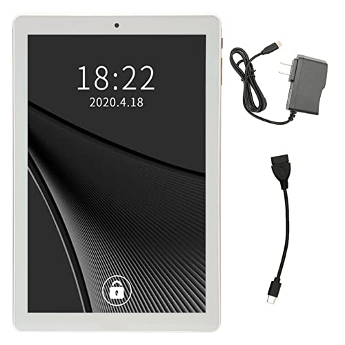 Tablet Processor 8 Cores 10 Inch Tablet with 3 Slots Dual SIM Dual Standby with WiFi 3G 5G Network for Students to Work (US Plug)