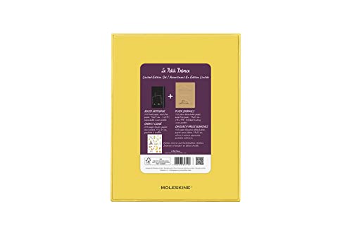 Moleskine Limited Edition Le Petit Prince, Cahier Journal, Plain/Blank & Hard Cover Notebook, Ruled/Lined, Collector's Box, Elephant