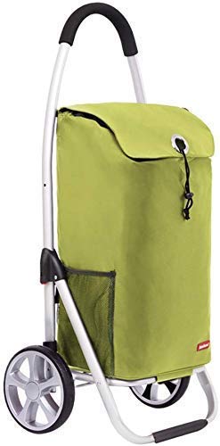 Shopping Trolley on Wheels Multi Function Shopping Cart 50L Light Trolley Aluminum Alloy Collapsible Small Travel Out Pull Rod Cart Foldaway for Easy Storage Storage Hand Trucks,Silver ,S