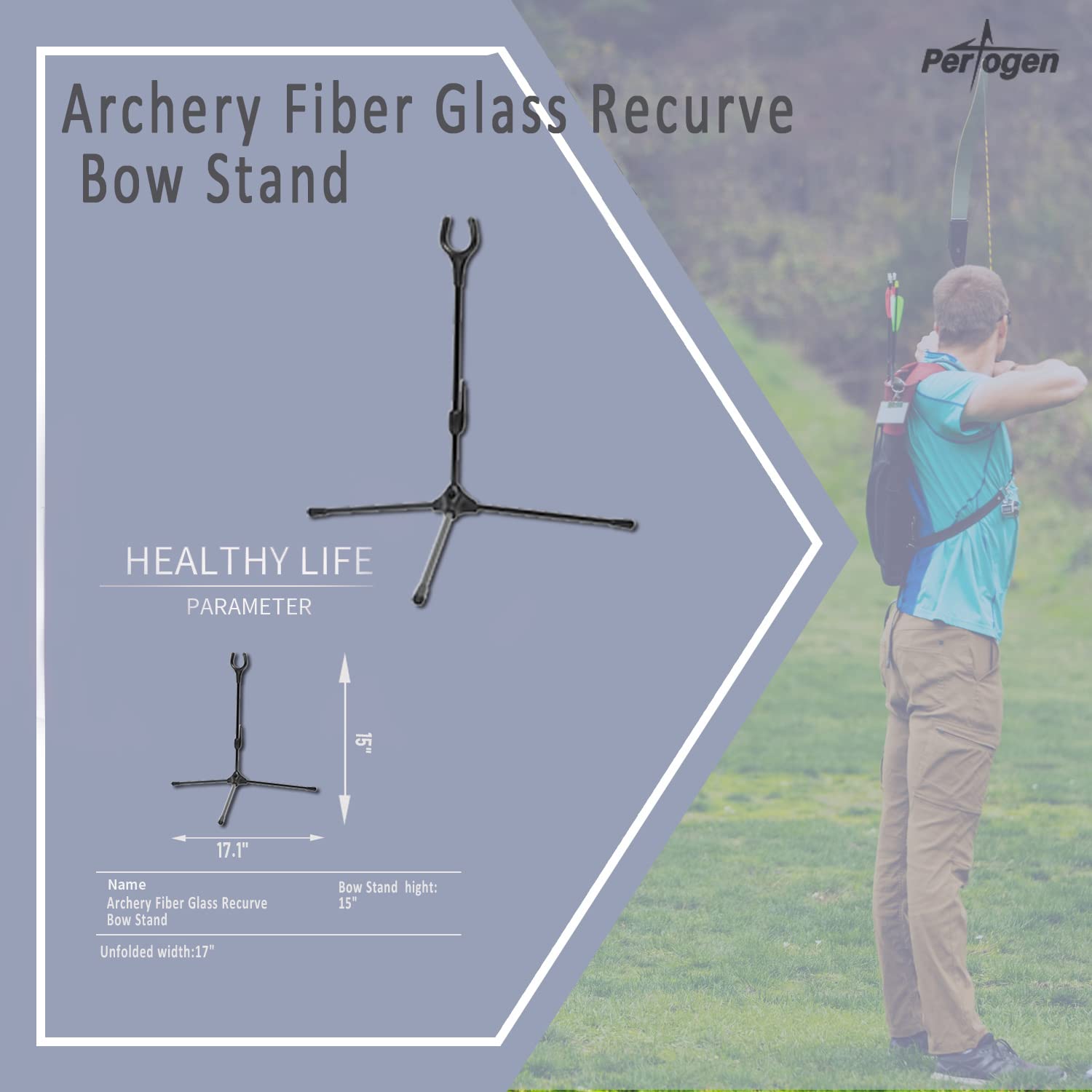 Perogen Recurve Bow Stand Recurve Bow Holder Longbow Takedown Bow