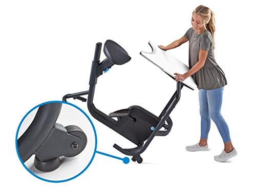 LifeSpan Unity Junior Bike Desk | Pedal Desk for Classroom or Home School | White Desktop with Black Frame