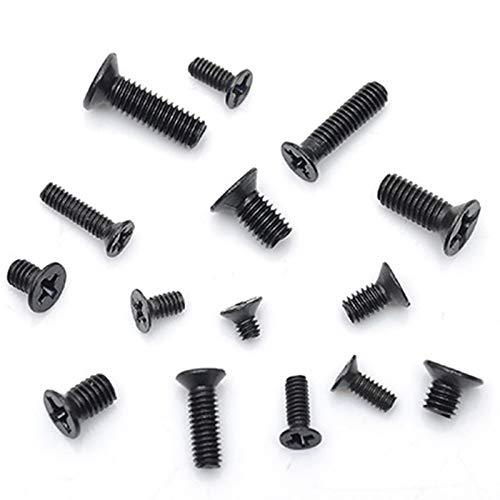 shyness 720Pcs Countersunk Flat Mini Screw Set M1.4 M1.7 M2 M2.5 Carbon Steel Computer Notebook Laptop Screws Kit