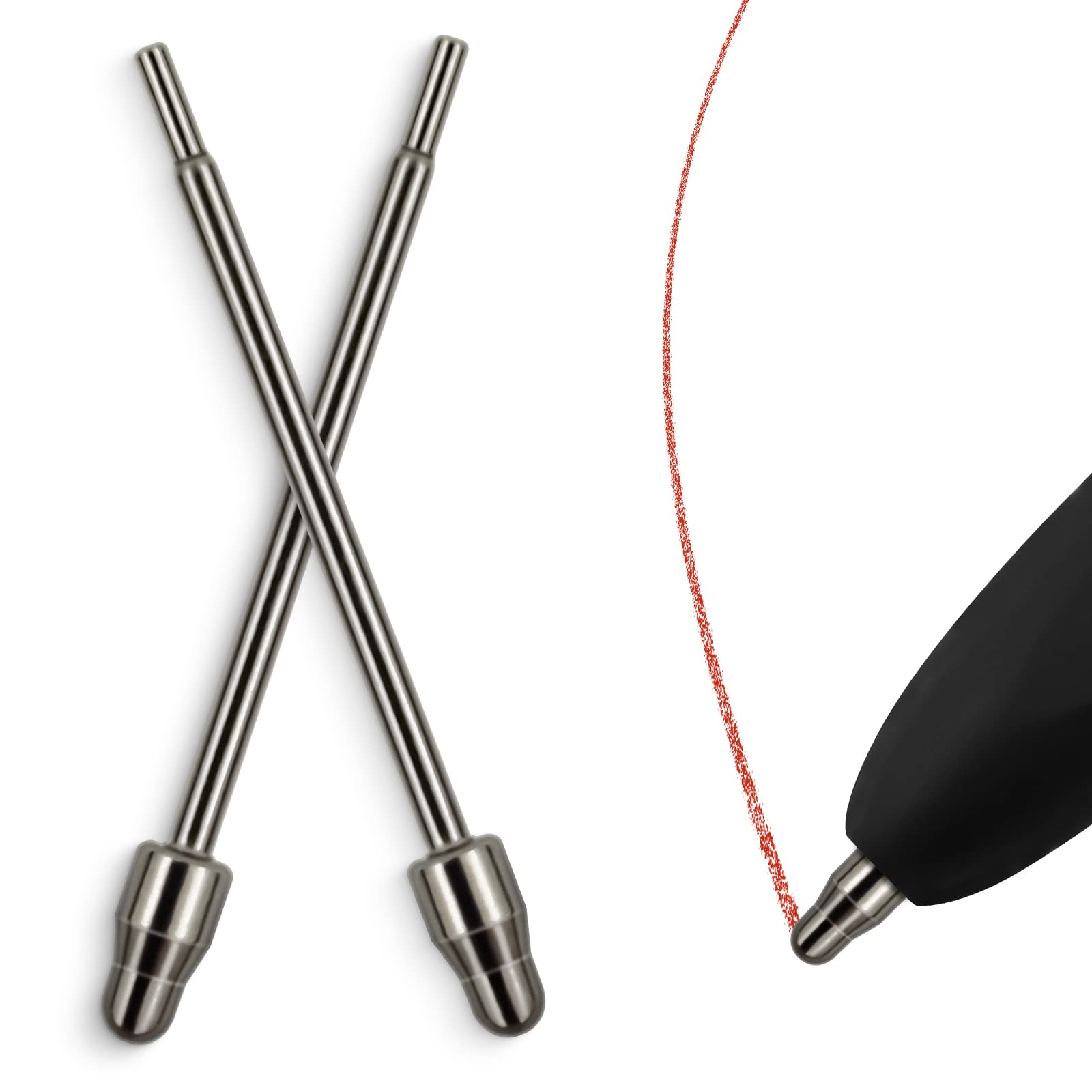 Upgraded Titanium Alloy Ball Pen Tips compatible with Samsung Galaxy Z Fold 3/4 S Pen Fold Edition Stylus Pen, No Wear Out Replacement Pencil Nibs fits for Z Fold 4/3 Phone,2 Pcs