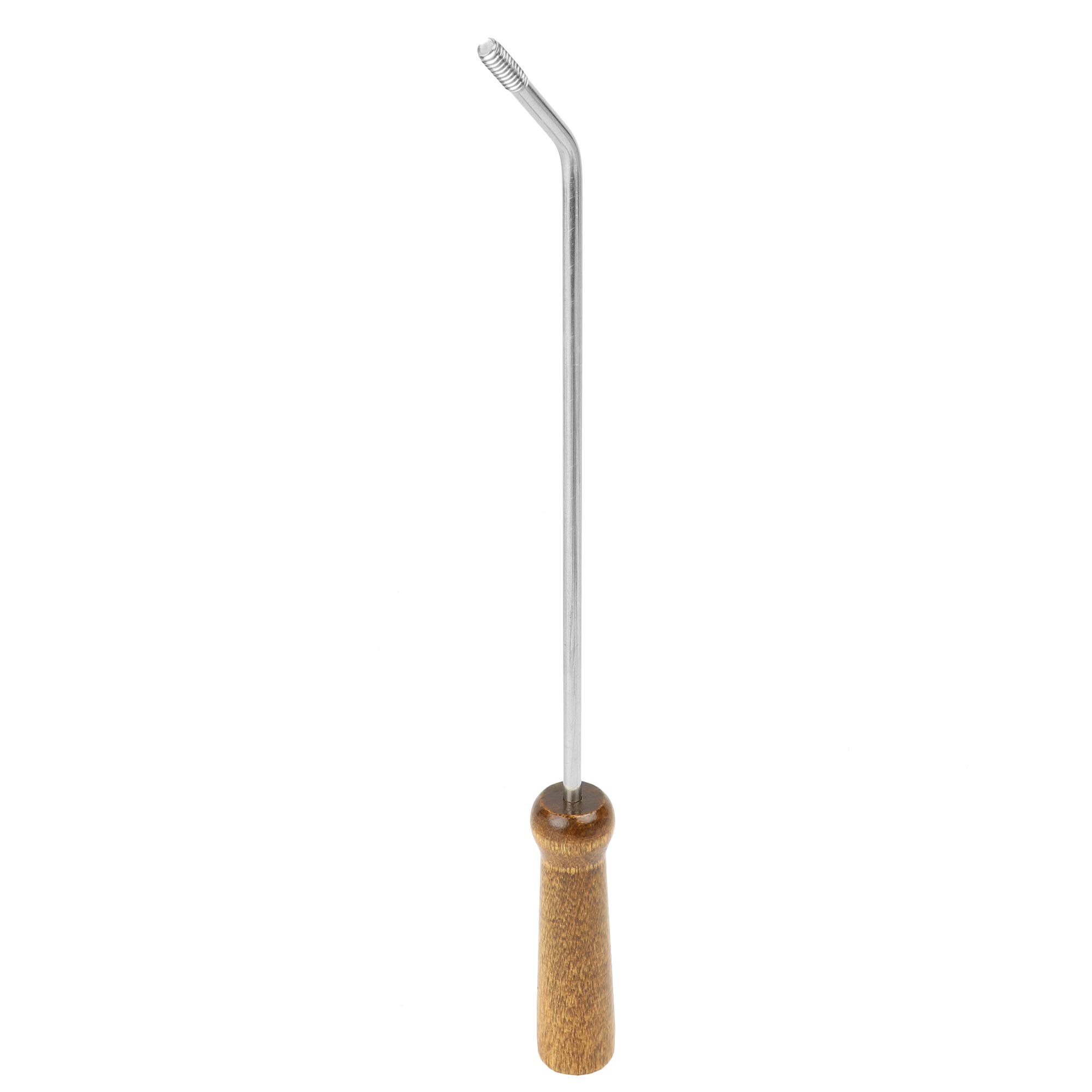 O'Creme Single Handle Rosette Iron - For Rosette or Timbale Mold Sets - Use With Cookie Snowflake Christmas and More Iron Cast Mold - Elegant Walnut Wooden Finish Handle - Holiday Kitchen Utensil