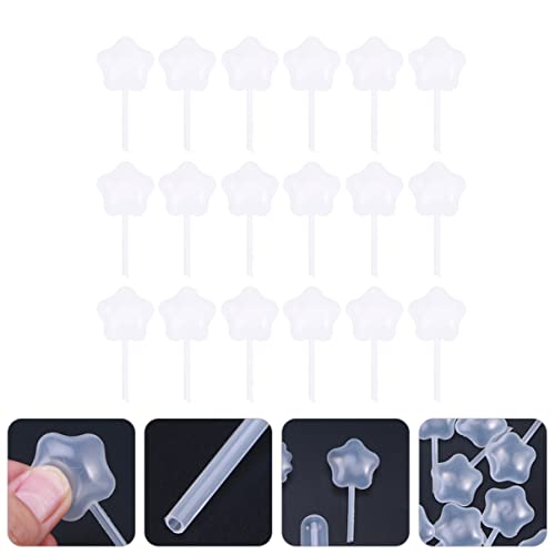 UPKOCH 50pcs Shape Waffles Dessert Droppers Cakes Heart and Syringe Star Cream Pipette Strawberries Infuser Cuake Transfer Jam Ml Straw Pasteur Cuakes Squeeze Ice Transparent