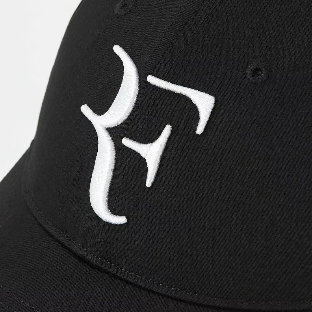 ROGER FEDERER Hat Embroidered Hats Soft Baseball Cap Men and Women Adjustable Tennis Caps Black