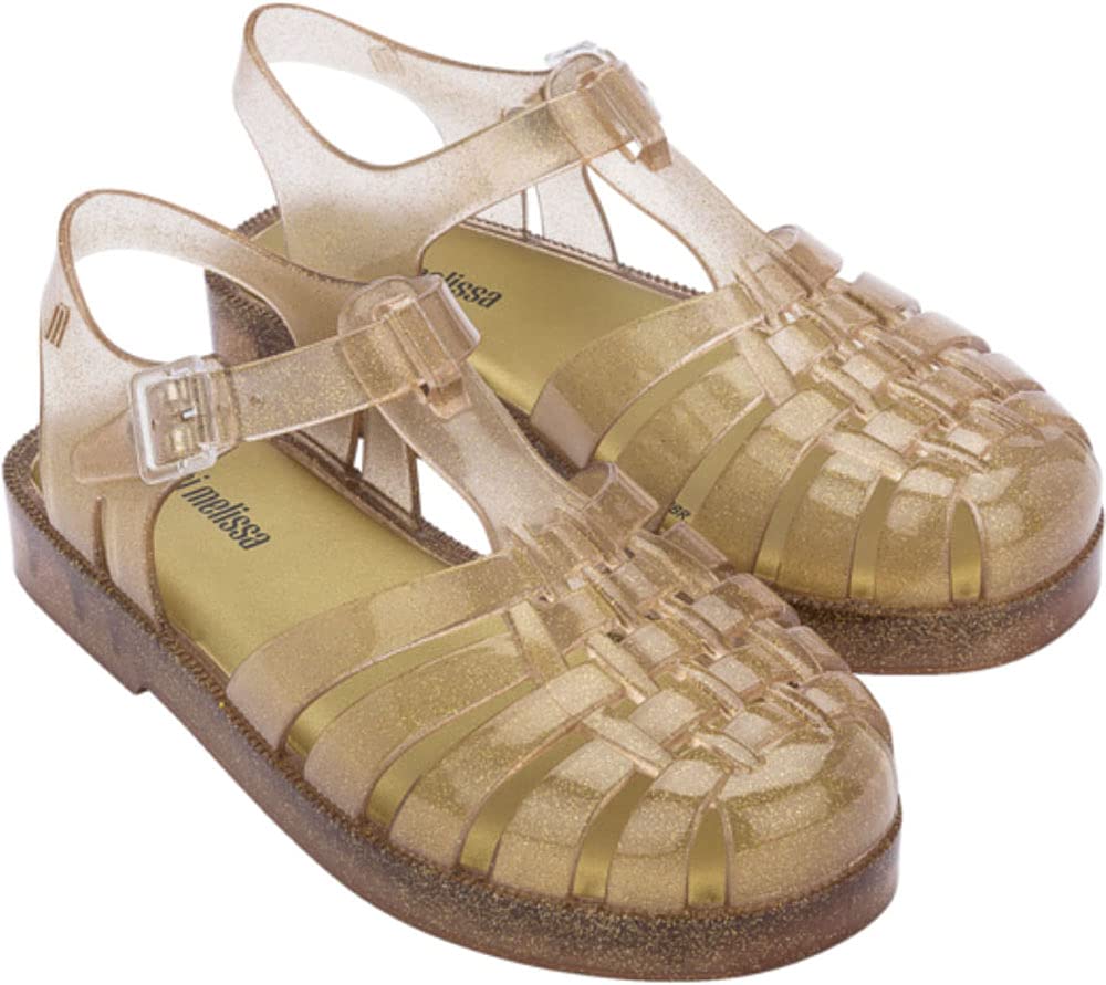 mini melissa Girl's Possession (Little Kid/Big Kid) Beige Glitter 12 Little Kid M