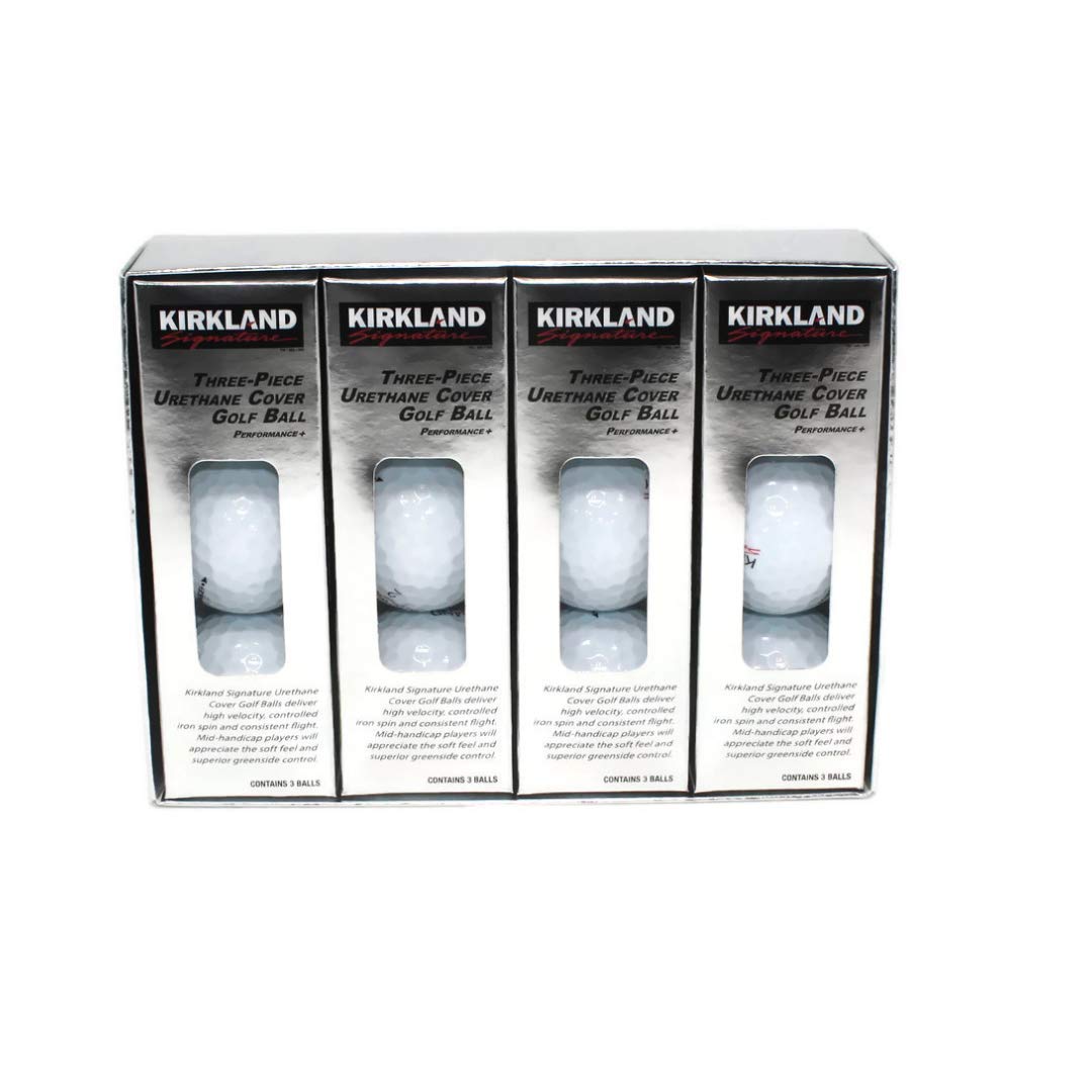 KLS 3-Piece Urethane Cover Golf Ball, 1-Dozen, White