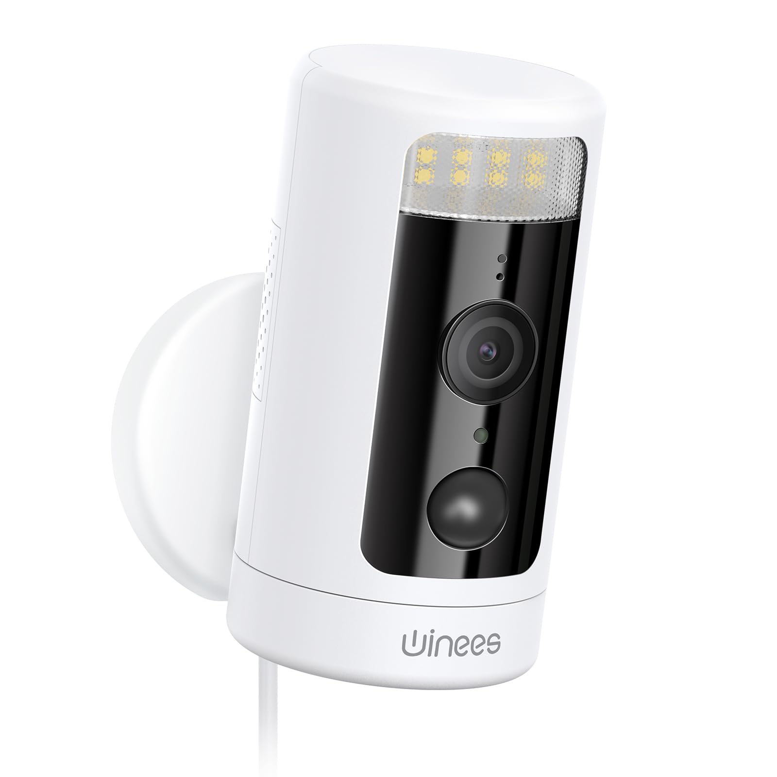 winees Security Camera Outdoor, 2K HD Camera for Home Security with 4 Spotlights, Color Night Vision, Motion Detection, 2-Way Audio, 2.4GHz WiFi, Cloud/SD Storage, Compatible with Alexa