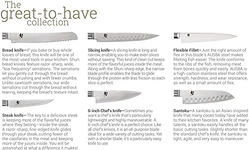 Shun Cutlery Classic Bread Knife 9”, Long Serrations Glide Through Bread, Ideal for Cakes and Pastries, Authentic, Handcrafted, Japanese Serrated Kitchen Knife,Silver