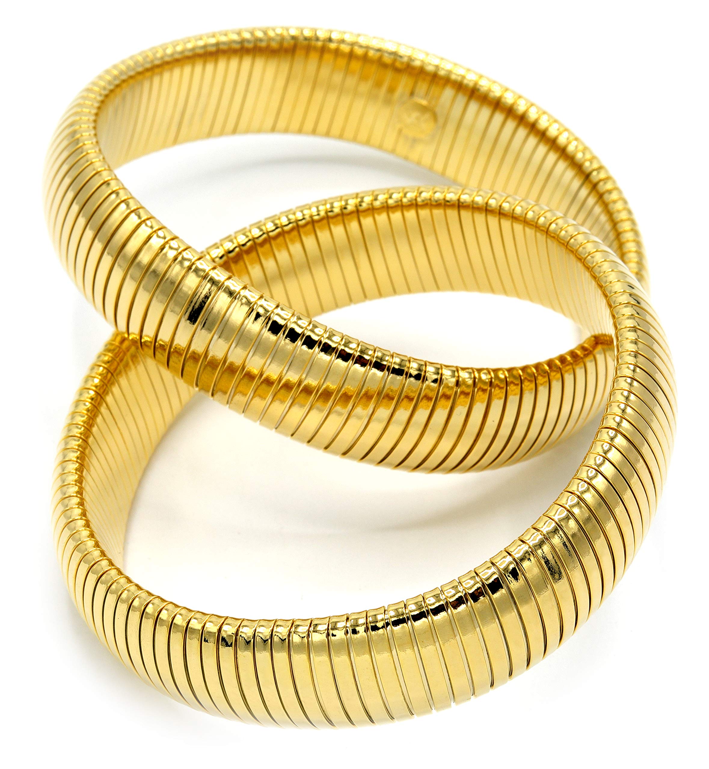 Marshal Metal Fashion Bracelet Omega Chain Polished Stretch Double Cobra Bracelet