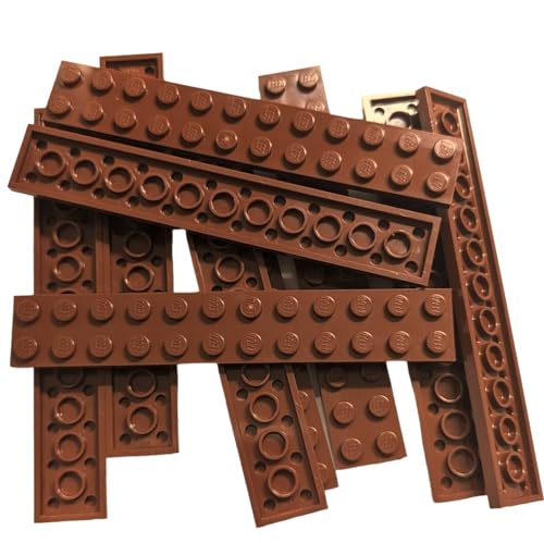LEGO Parts and Pieces: Brown (Reddish Brown) 2x12 Plate x10