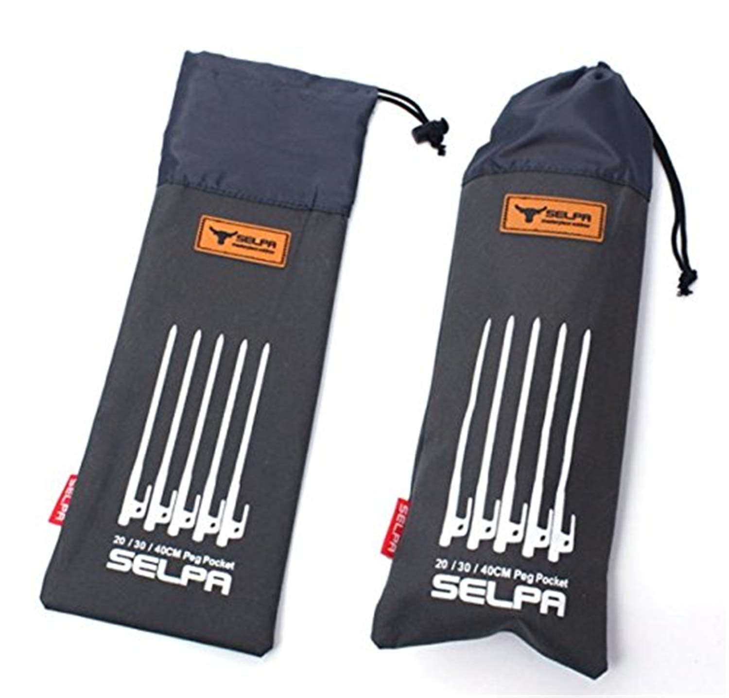 Lightton Tent Stakes, Heavy-Duty Steel Solid Tent Stakes Pegs for Outdoors Mountain 8-Inch Camping Hiking with Metal Stopper 8pcs + 9pcs Fluorescent Rubber Circle