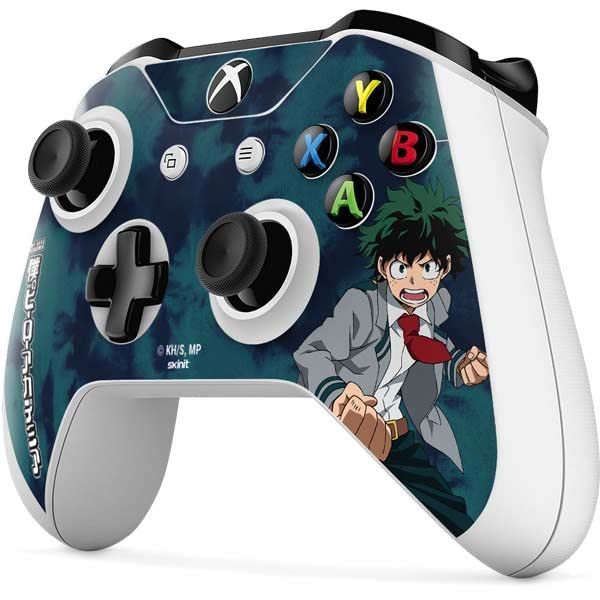 Skinit Decal Gaming Skin Compatible with Xbox One S Controller - Officially Licensed Crunchyroll Izuku Midoriya Uniform Design