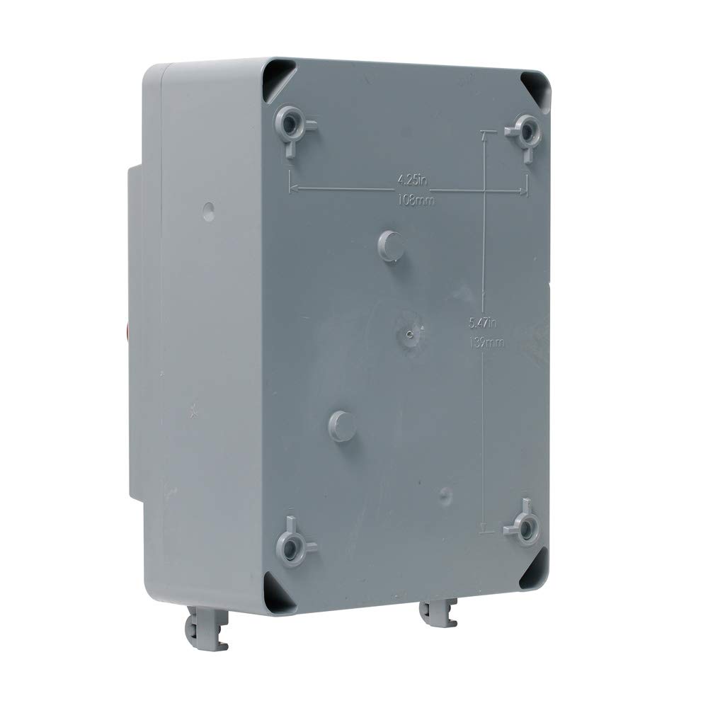 Leviton MS4X-303 30 Amp, 600 VAC, 3-Pole, Non-Fused Manual Motor Starter, Suitable as Motor Disconnect, Type 4X Thermoplastic Enclosure, IP67-Watertight